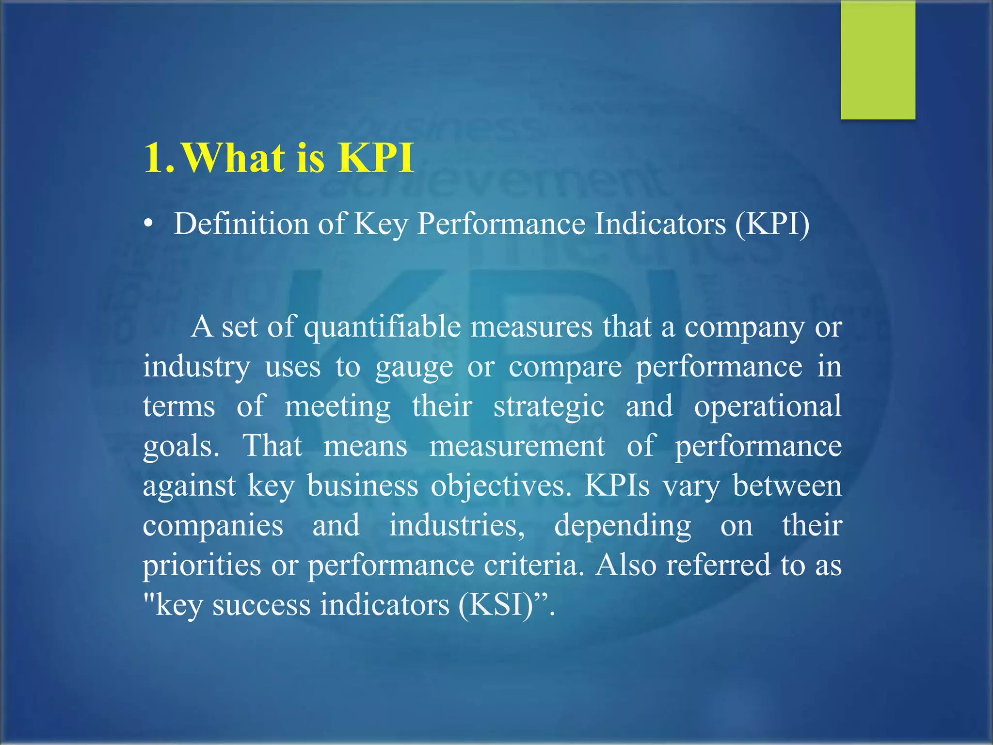 KPI - Key Performance Indicators | PPTX
