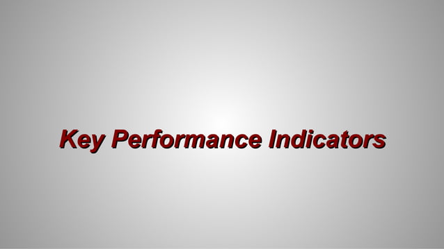Key Performance Indicators | PPT