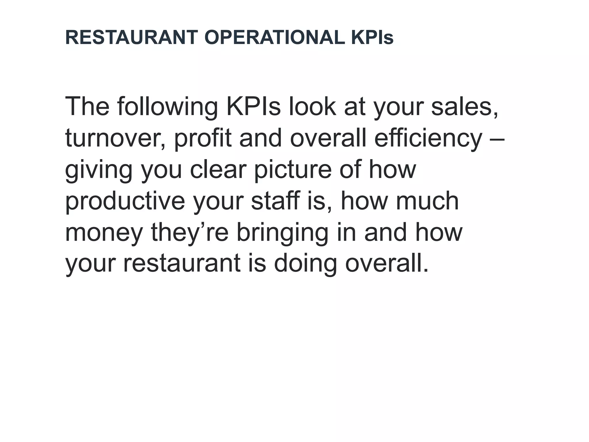 kpi restaurant.ppt