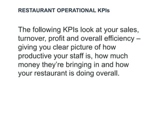 kpi restaurant.ppt | Business Administration | Business