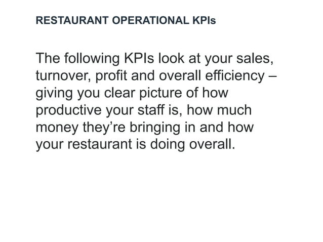 kpi restaurant.ppt