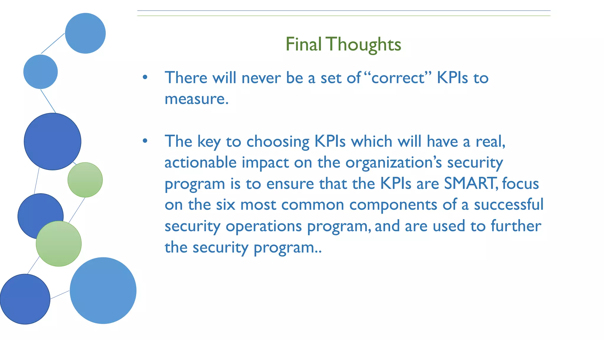Summarized version of Key Performance Indicators (KPIs) for Security ...