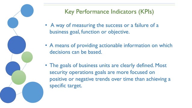 Summarized version of Key Performance Indicators (KPIs) for Security ...
