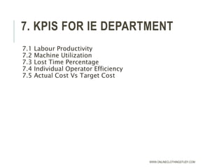 Apparel Manufacturing Key Performance Indicators (KPI) | PPTX
