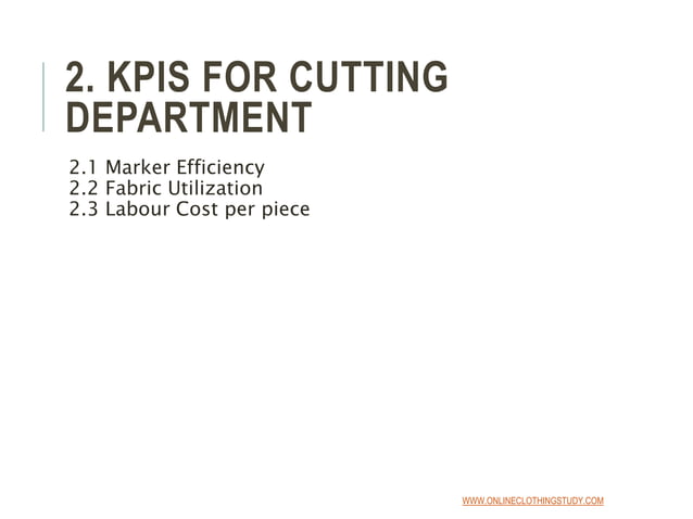 Apparel Manufacturing Key Performance Indicators (KPI) | PPTX ...