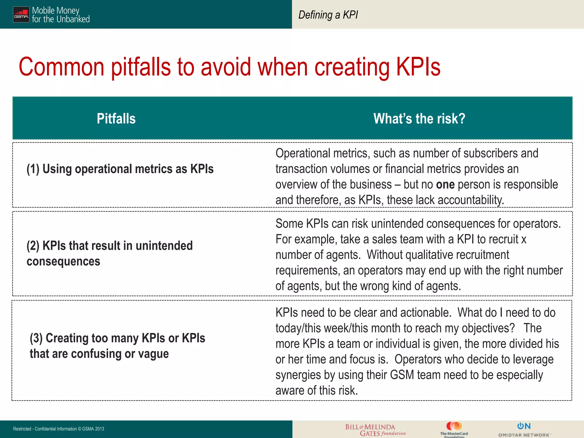 KPIs in Mobile Money: A Reference Guide | PDF