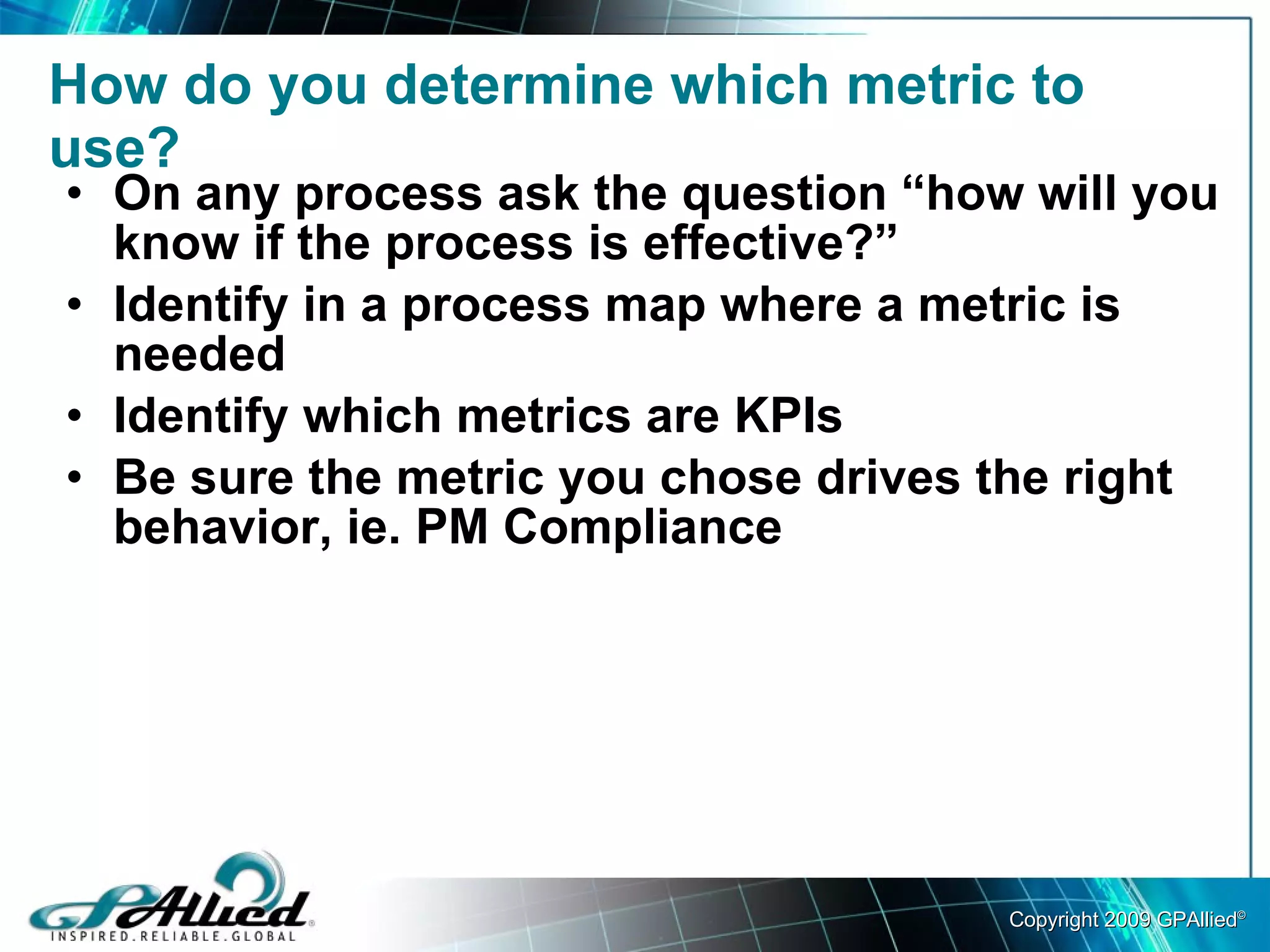 KPI SMRP Presentation | PPT