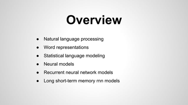 (Kpi summer school 2015) word embeddings and neural language modeling | PPT