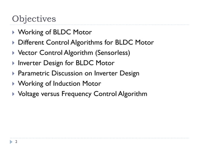 Study of Vector Control Algorithm and Inverter design for BLDC Motor, V ...