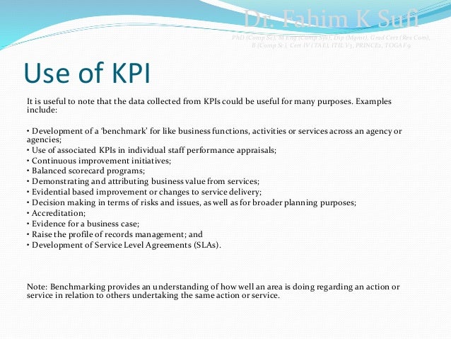 Key Performance Indicator (KPI) - Measuring Vision, Goals & Objectives