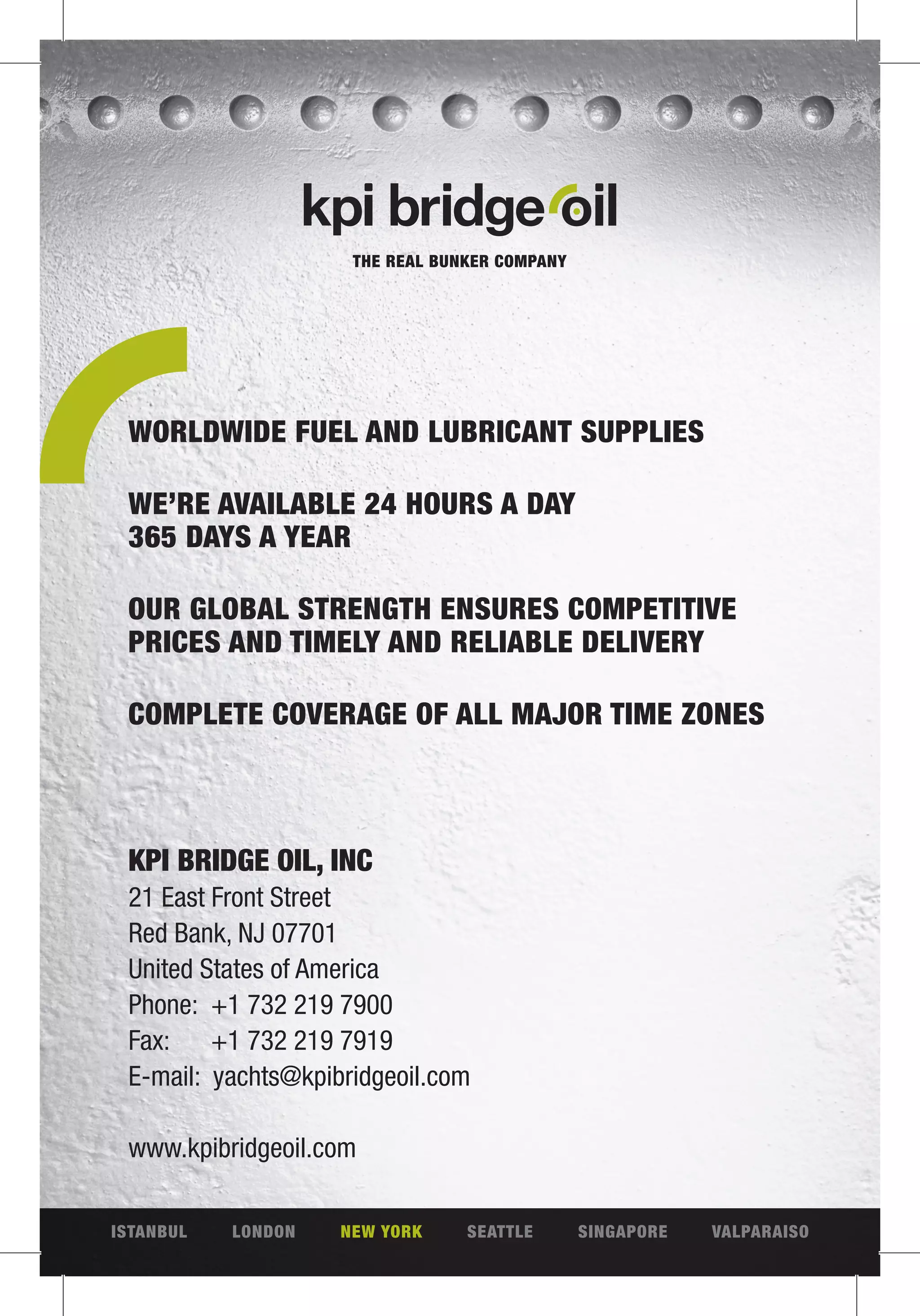 KPI Bridge Oil Yachts Department | PDF