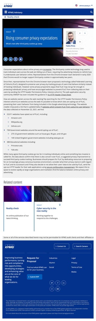 Reality Check: Rising Consumer Privacy Expectations | PDF