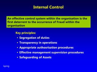 KPMG FRAUD RISK. ppt | PPT
