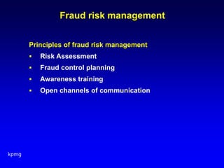 KPMG FRAUD RISK. ppt | PPT