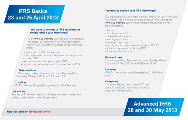 Kpmg ifrs training_program_2013 | PDF | Financial Industry | Industries