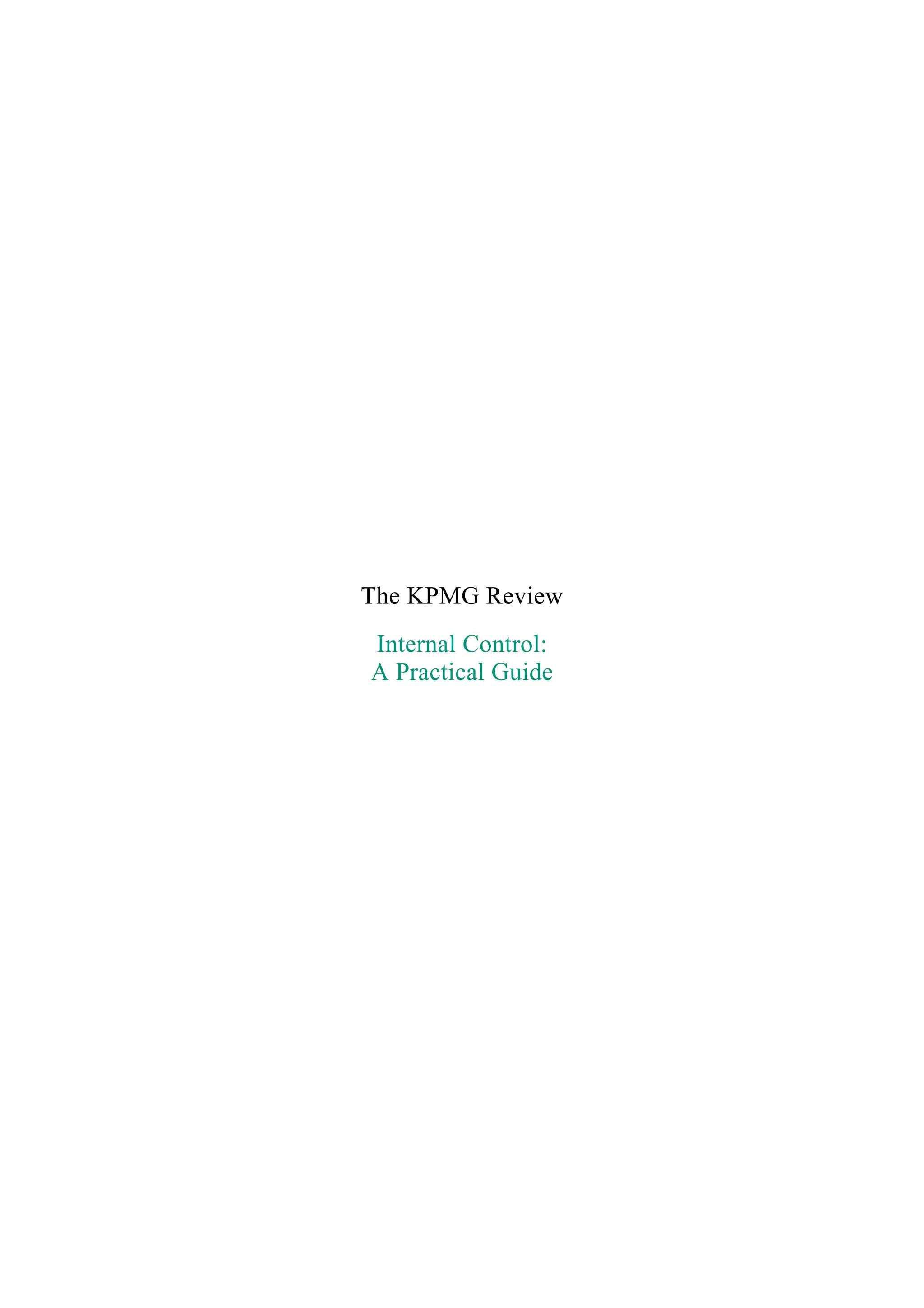 Kpmg internal control_practical_guide | PDF