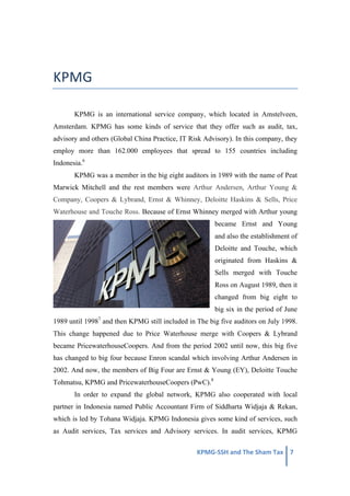 KPMG-SSH and The Sham Tax (Indonesia) | PDF