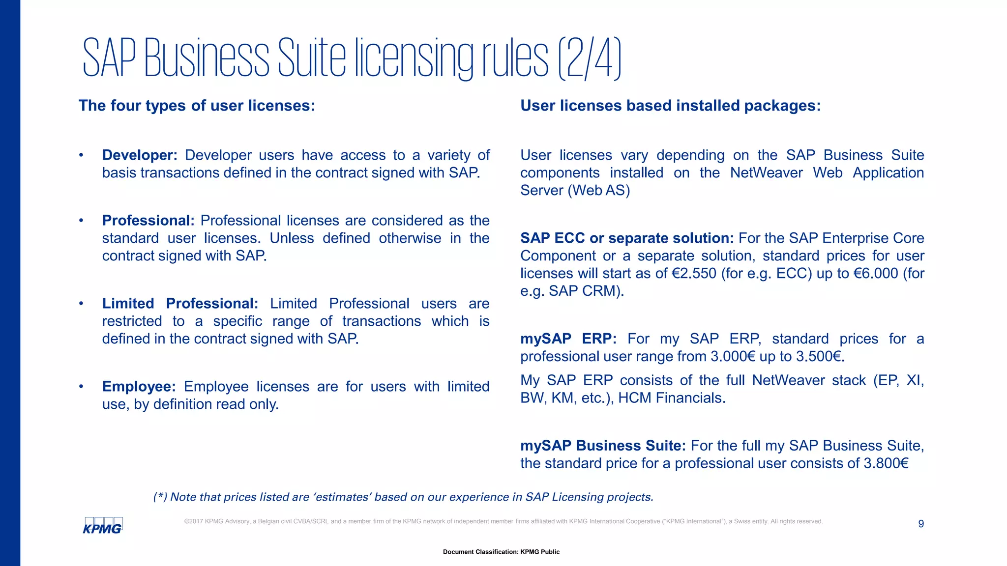 KPMG SAP Licensing | PDF