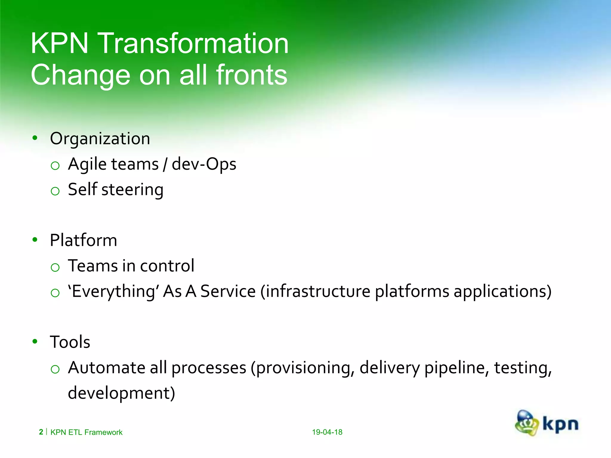 KPN ETL Factory (KETL) - Automated Code generation using Metadata to build Data Models and ...