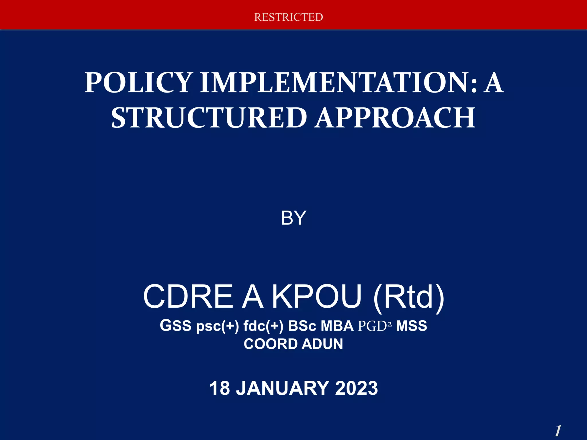 Policy Formulation - A Structured Process.pptx | Politics