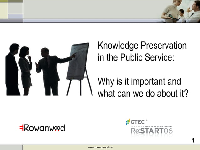 Knowledge Preservation in the Public Service | PPT | Business ...