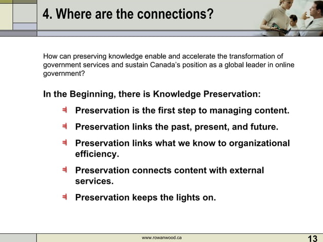 Knowledge Preservation in the Public Service | PPT | Business ...