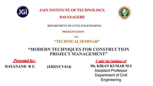 modern techniques for construction project management.pptx | Construction Industry | Industries
