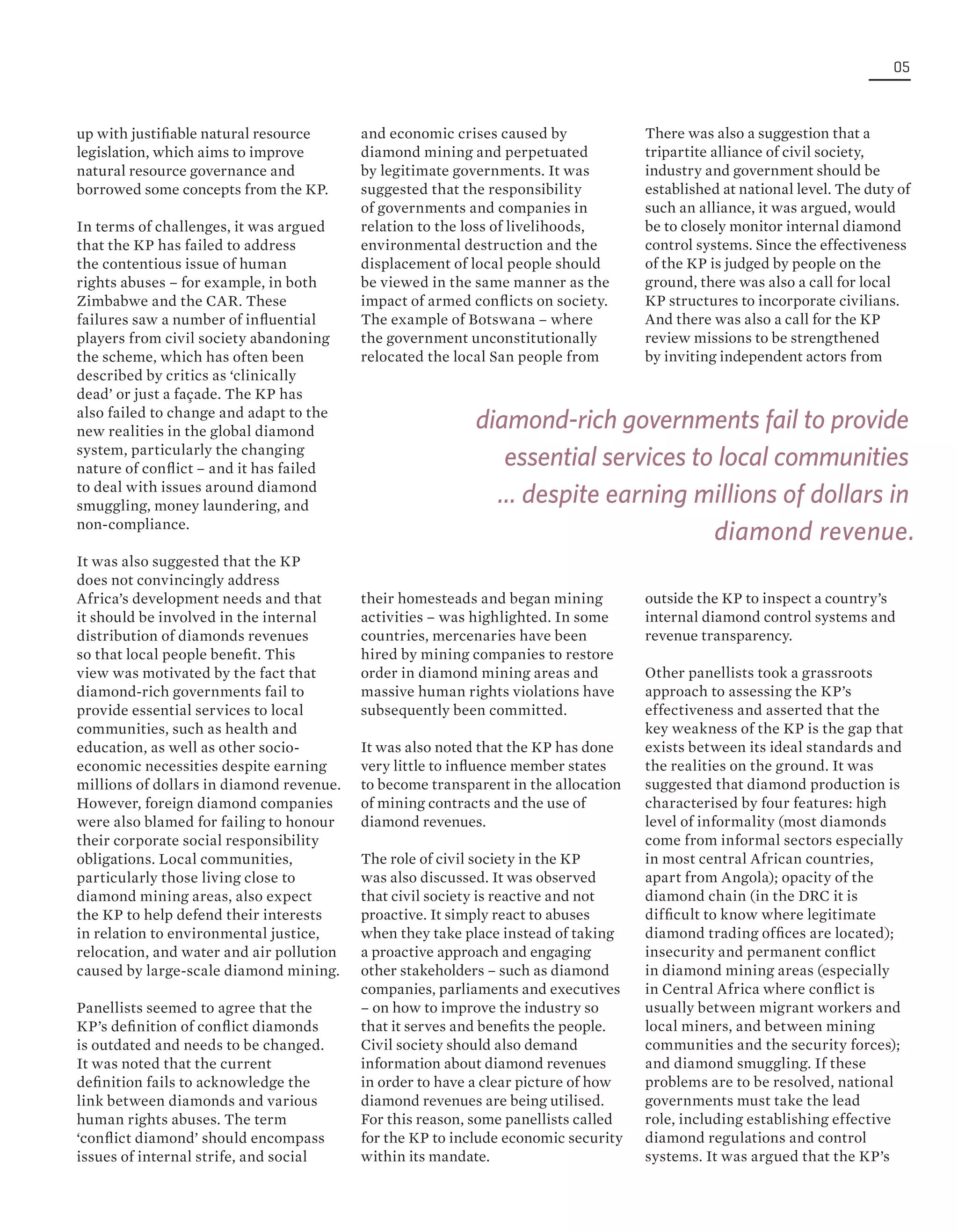 KIMBERLEY PROCESS THROUGH AN AFRICAN LENS: Reimagining responsibilities and definitions in a ...