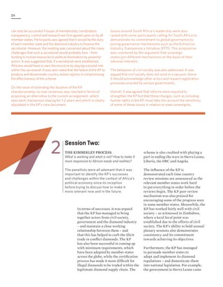 KIMBERLEY PROCESS THROUGH AN AFRICAN LENS: Reimagining responsibilities ...