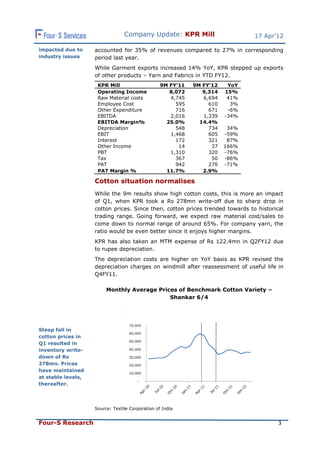 Kpr mill report_update_q3_fy12_v17_apr_2012 | PDF