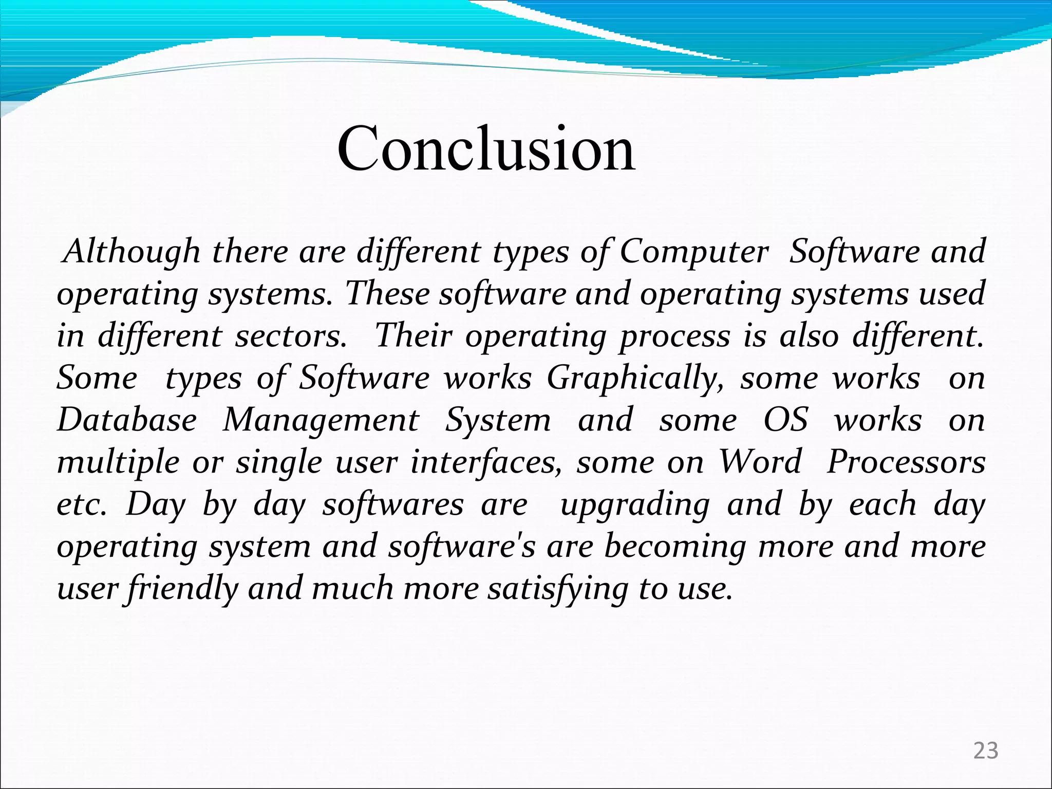 Computer Software and Operating System | PDF