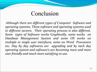 Computer Software and Operating System | PDF