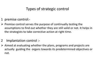 strategic control | PPTX