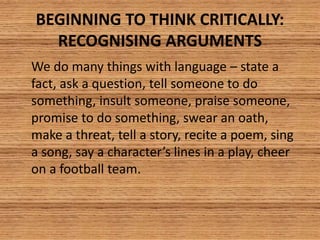 Introducing Arguments | PPTX