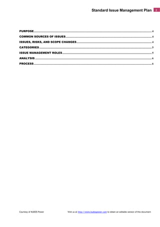 Issue Management Plan | PDF