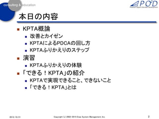 「カイゼンできてますか？ ～KPTAでわかる！行動カイゼン～ | PPT