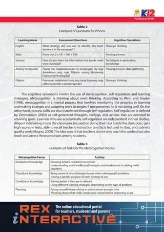 Knowledge, Process, Understanding, Product/Performance | PDF