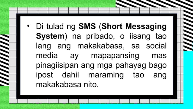 PAGGAMIT NG SOCIAL MEDIA AT EPEKTO NITO. | PPTX