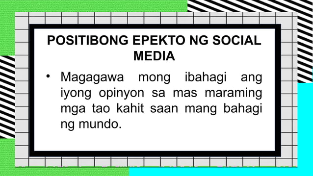 PAGGAMIT NG SOCIAL MEDIA AT EPEKTO NITO. | PPTX