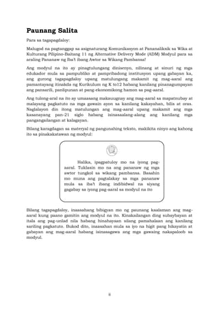 KPWKP_Q1_Module11 Pananaw ng Iba’t ibang Awtor sa Wikang Pambansa.pdf