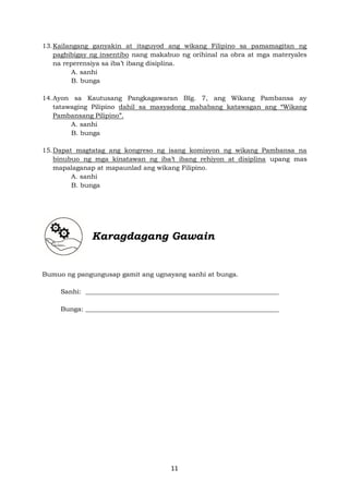 KPWKP_Q1_Module13 Sanhi at Bunga, Wikang Pambansa.pdf