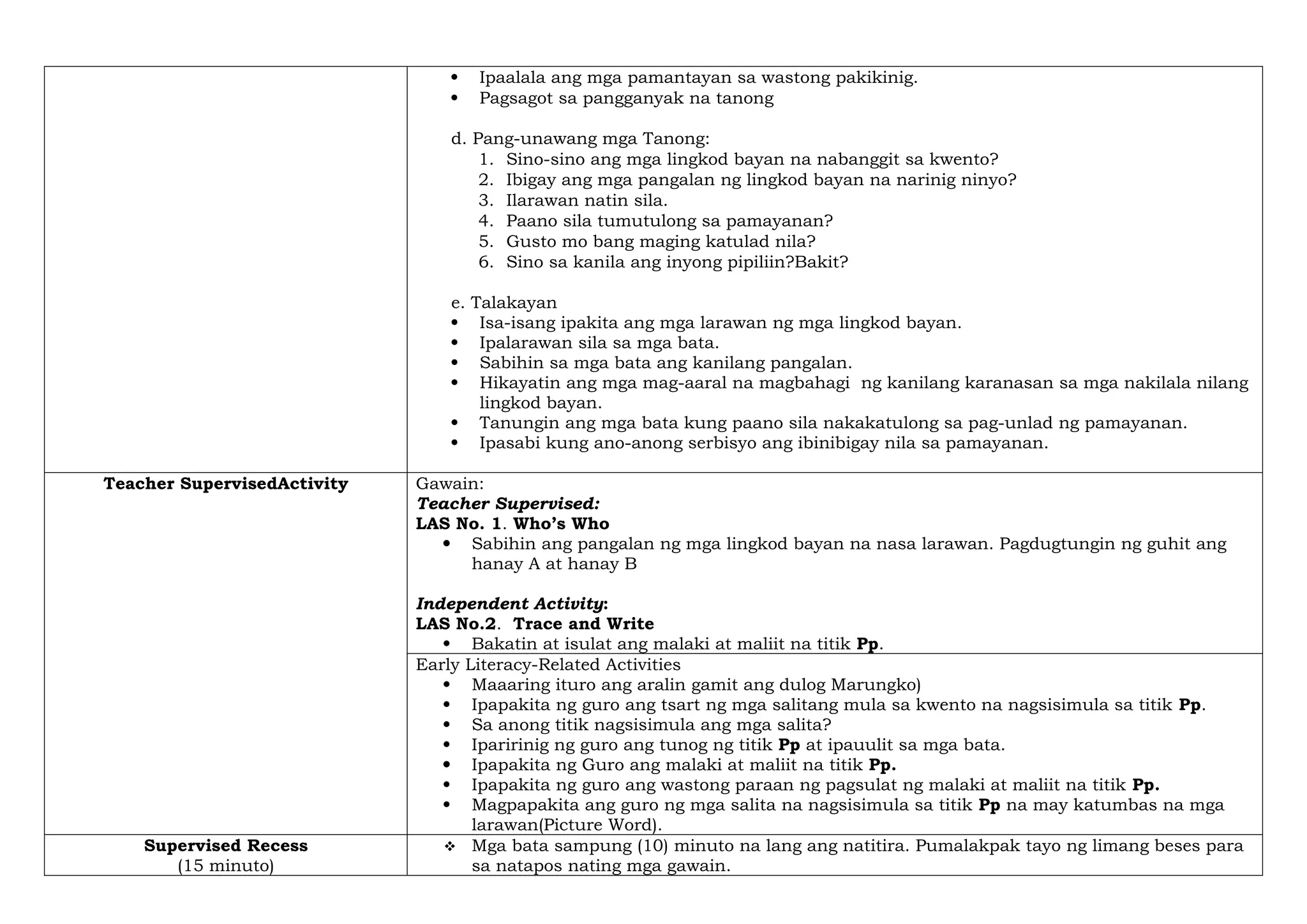 Kindergarten Quarter 2 Week 6 Day 1 DLL .docx