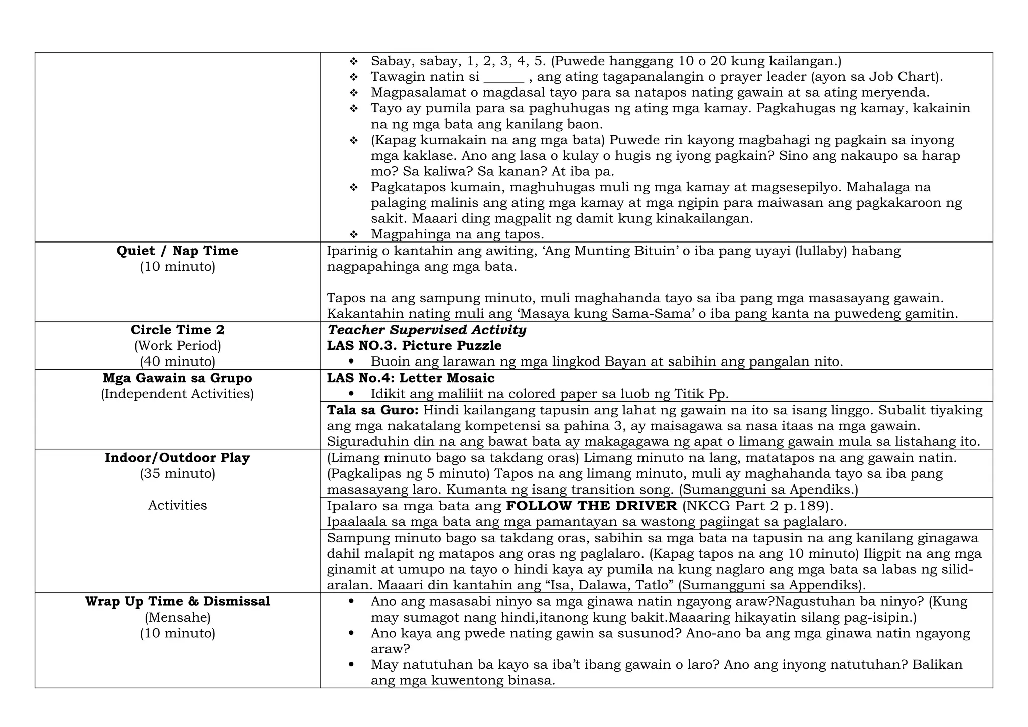 Kindergarten Quarter 2 Week 6 Day 1 DLL .docx