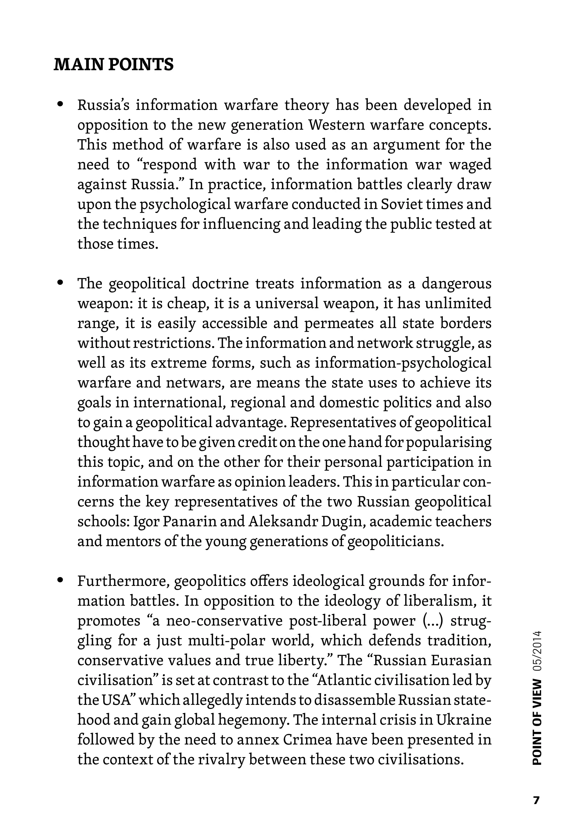 The anatomy of russian information warfare | PDF