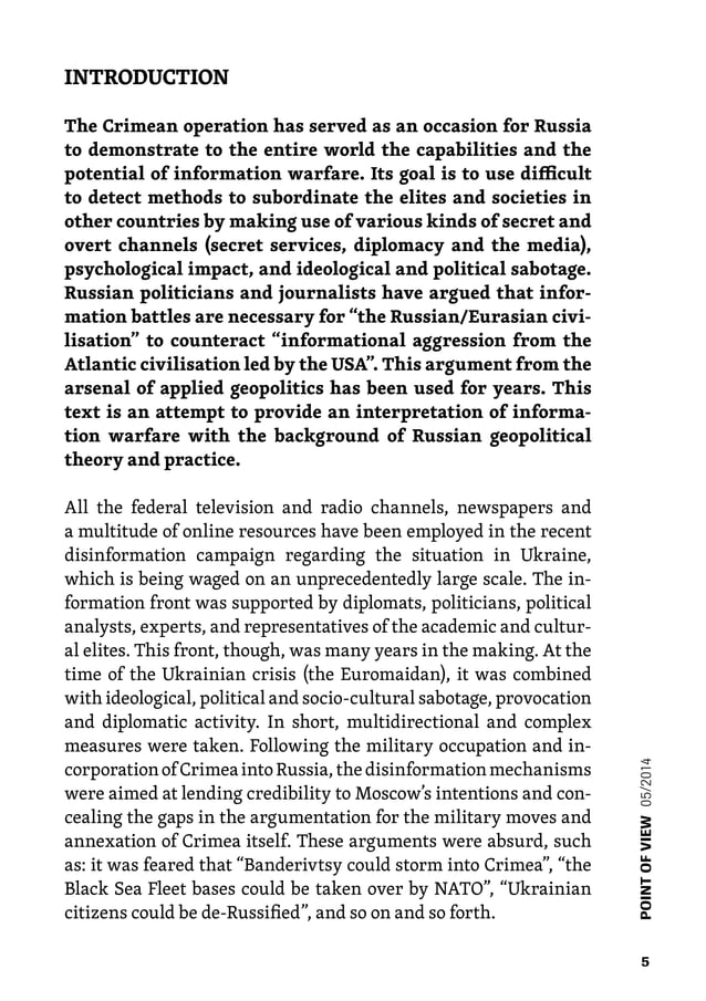 The anatomy of russian information warfare | PDF