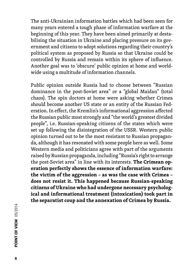 The anatomy of russian information warfare | PDF