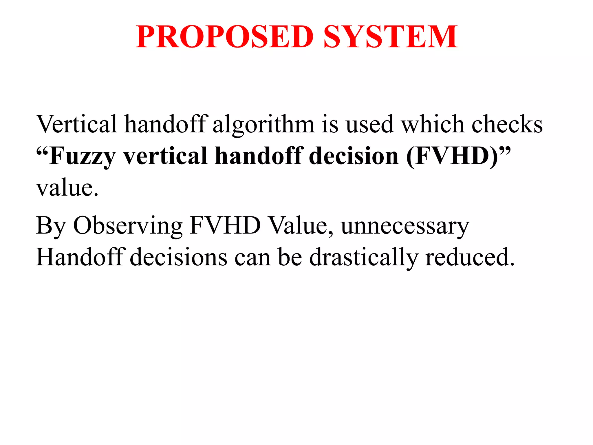 An efficient vertical handoff mechanism | PPTX