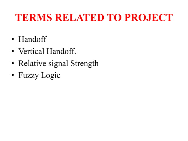 An efficient vertical handoff mechanism | PPTX