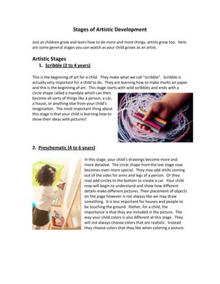 Stages of artistic development | PDF