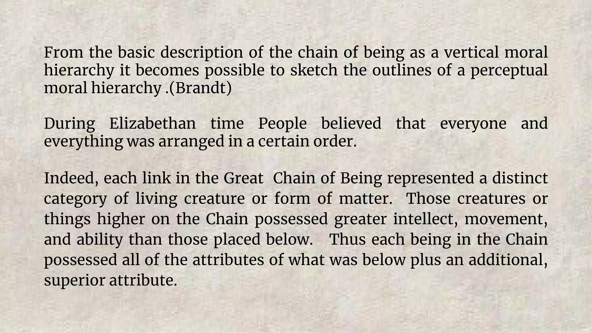 The Great Chain of Being | PPTX